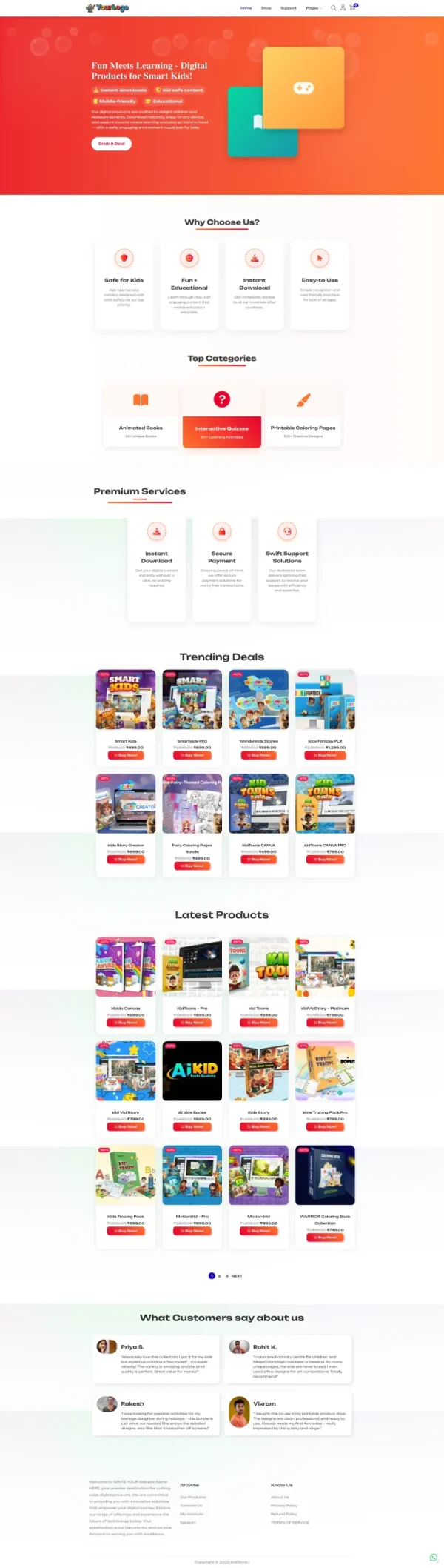 Done-For-You Kids Digital Product Store With Preloaded Products – Netbrux